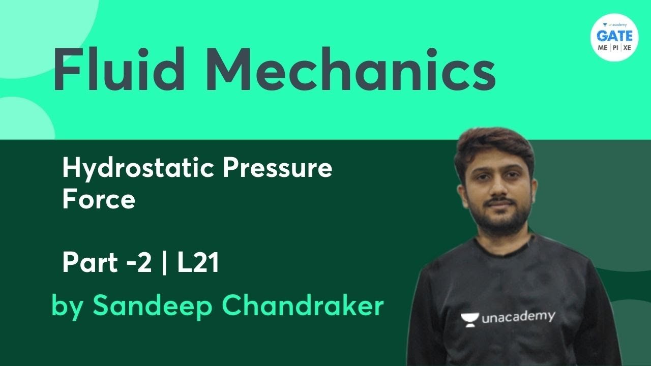 Hydrostatic Pressure Force -2 | Fluid Mechanics L:21 | GATE | ESE 2022 ...