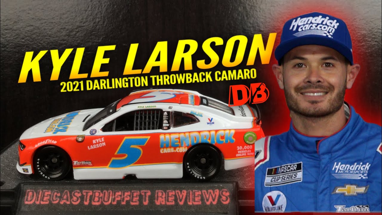 *NEW* 2021 KYLE LARSON DARLINGTON THROWBACK CHEVY CAMARO DIECASTBUFFET ...