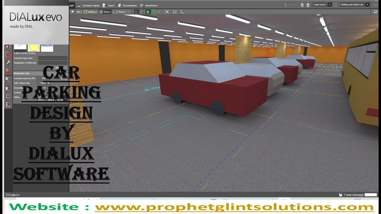 Car Parking Design by Dialux Software | Dialux | Dialux software ...
