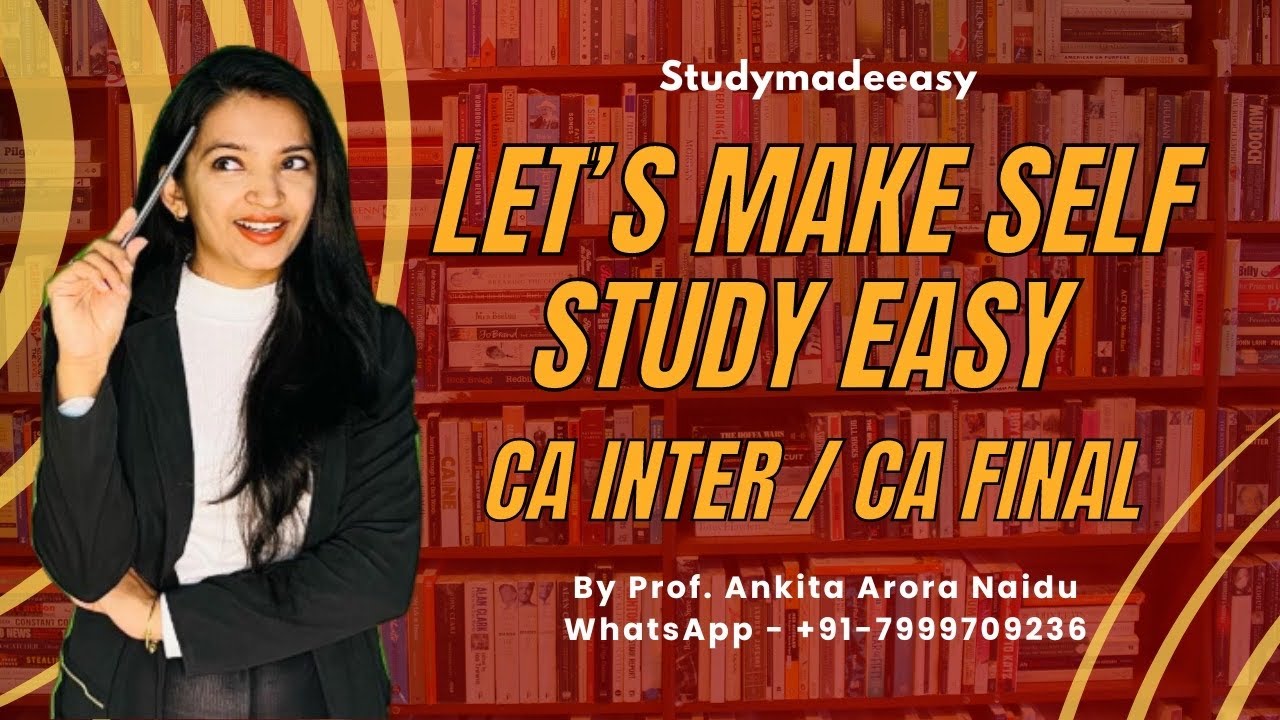 Let’s Make self study easy - HELP CA FINAL / INTER - YouTube
