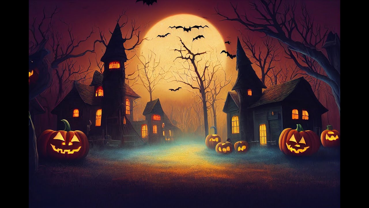 Spooky Halloween Ambience - Creepy Haunted House Vibes - Cozy ...