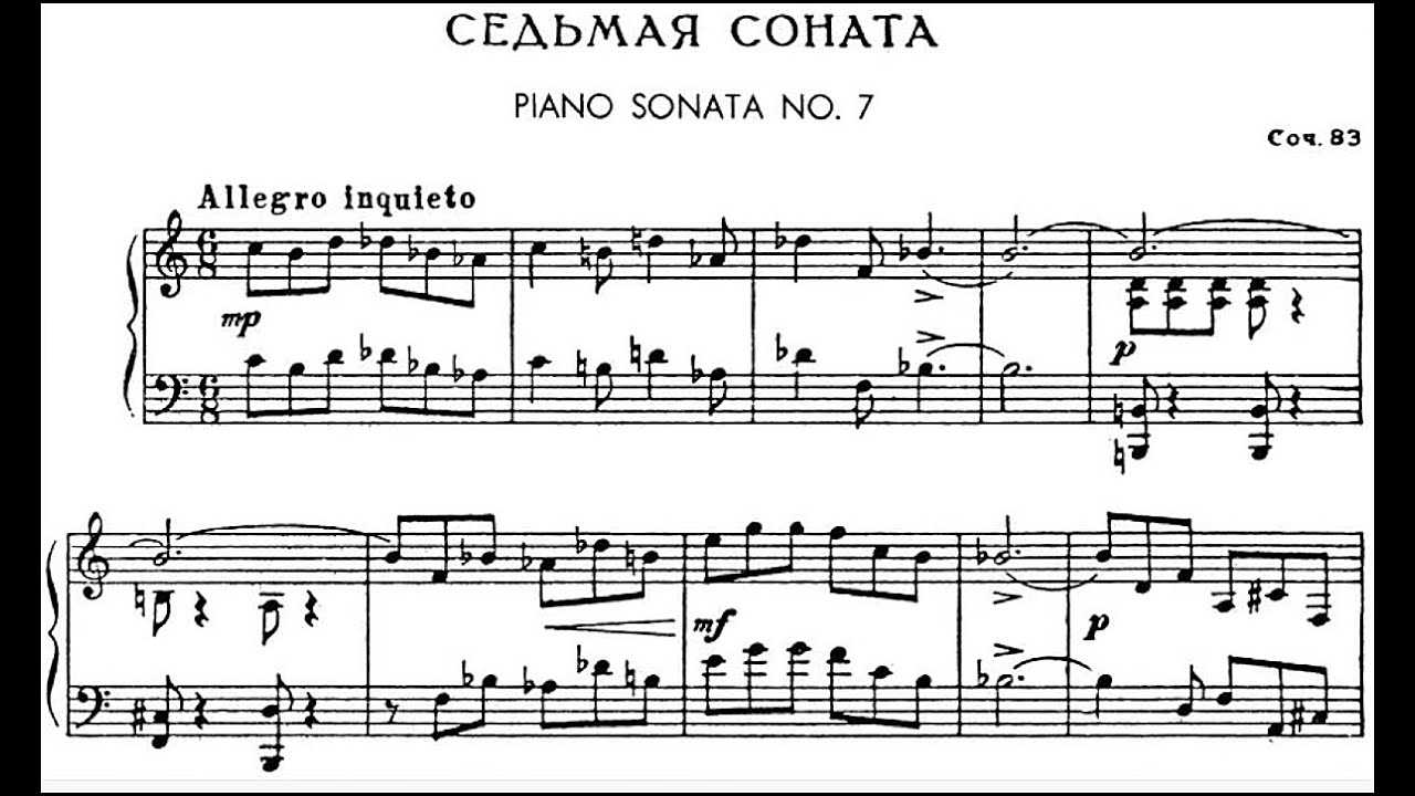Prokofiev: Sonata No 7 in B-flat major Op. 83 - Istvan Nadas, 1961 ...