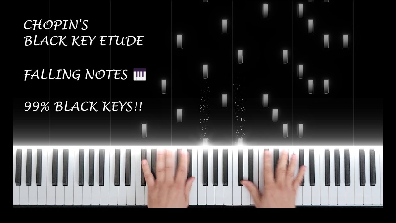 🎵 CHOPIN'S Black Key Etude: Falling Notes Chaos! Visuals on Real Grand ...