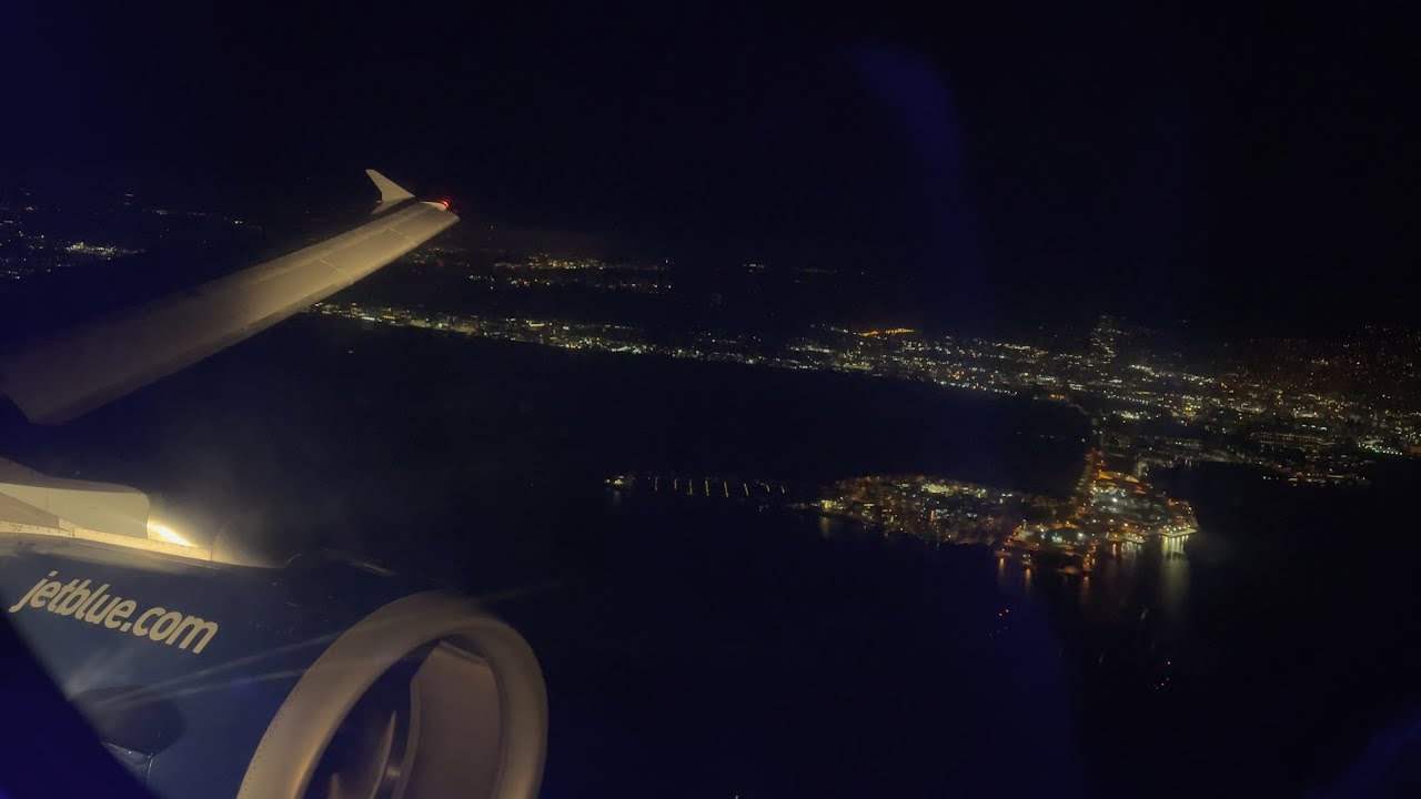 JetBlue Airbus A320 Night Landing San Francisco Intl. (KSFO) - YouTube
