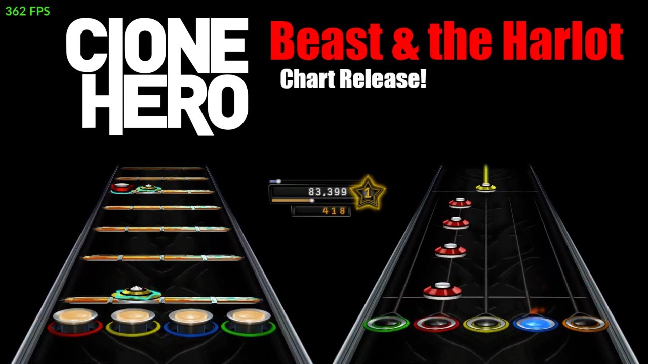 [OLD] Clone Hero // Beast & the Harlot // Custom CHART RELEASE! - YouTube