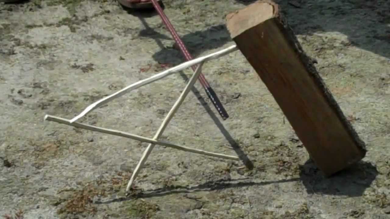 How to make a figure 4 dead fall trap - YouTube