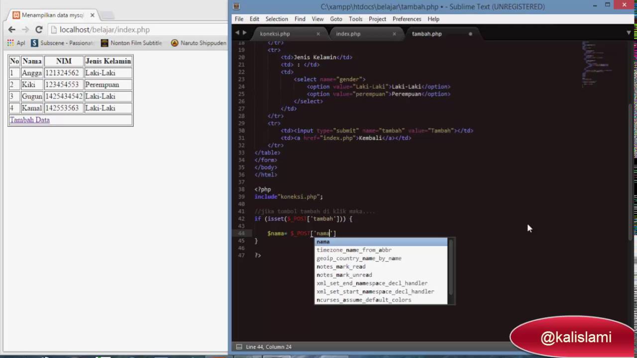 Tutorial Php Dan Mysql Part Membuat Form Tambah Data Beserta 62100 Hot Sex Picture 2026