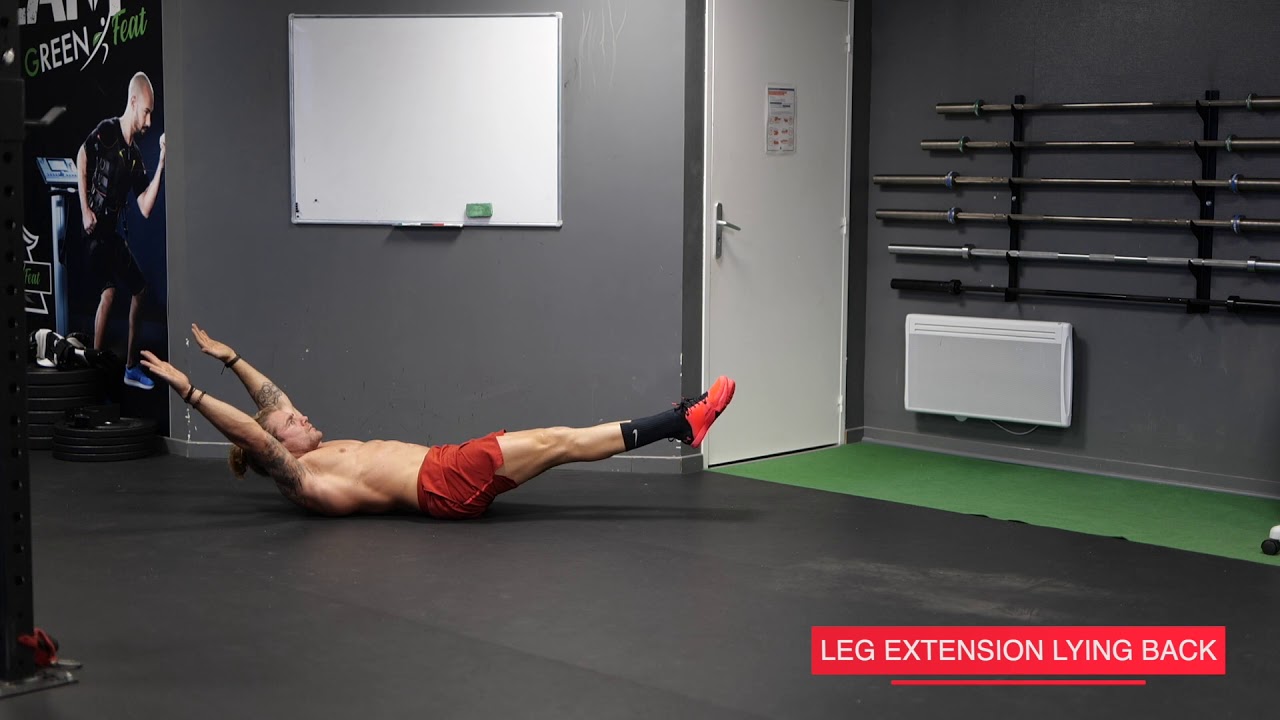 LEG EXTENSION LYING BACK - YouTube