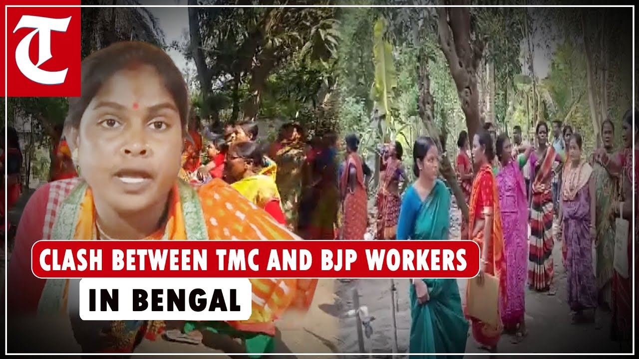 Clash breaks out between TMC and BJP workers in West Bengal’s Sandeshkhali - YouTube