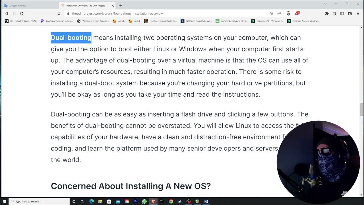 The Odin Project - Prerequisites - Installation Overview - YouTube