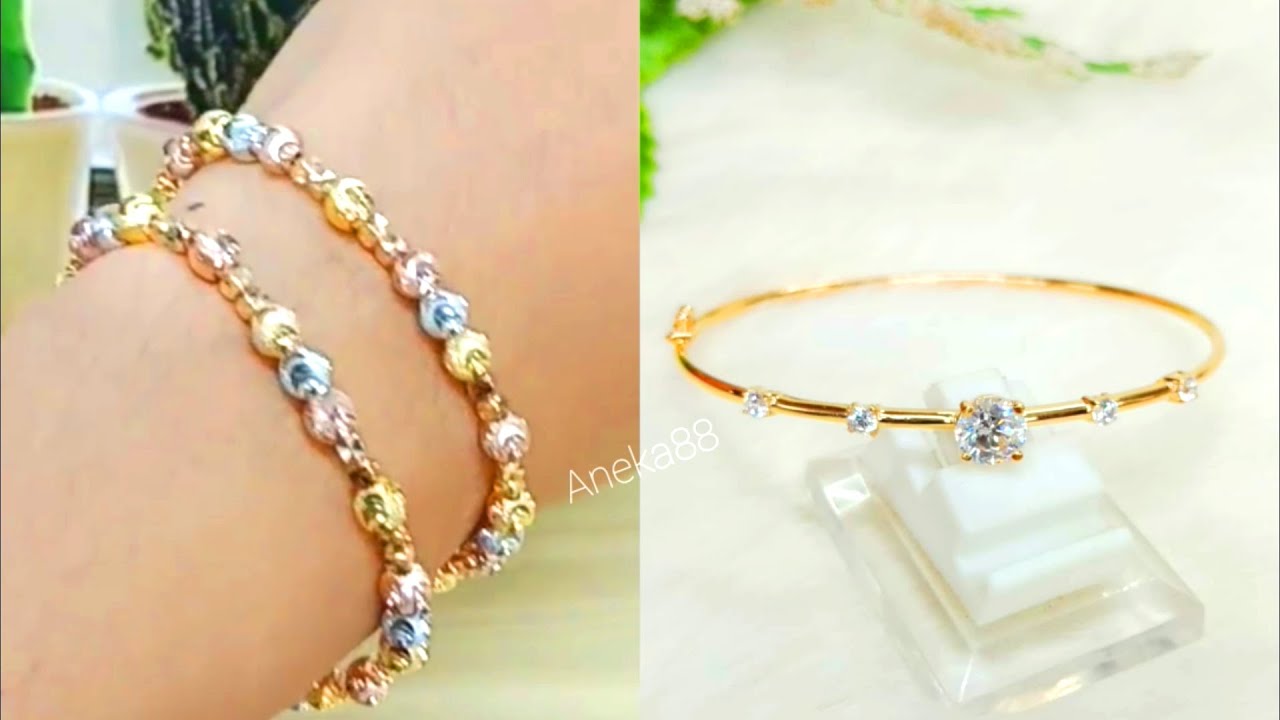 12 MODEL GELANG EMAS UNIK DAN BAGUS, CEK MODEL-MODELNYA - YouTube