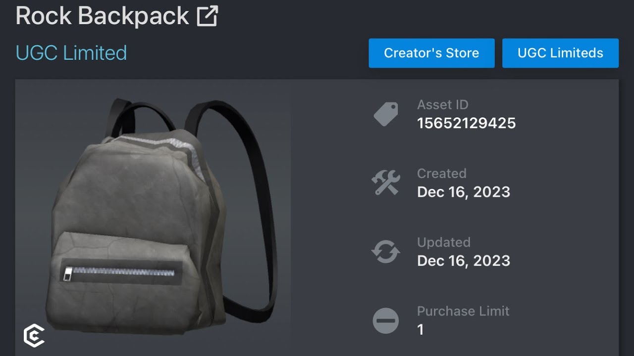 [UGC LIMITED] How to get Rock Backpack in Obby But You’re On a Bike ...