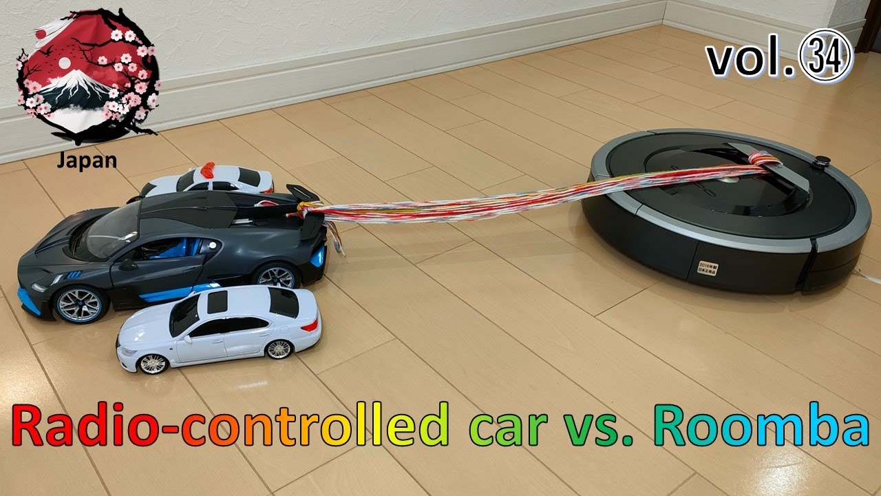 Radio-controlled car vs. Roomba（vol.㉞） - YouTube