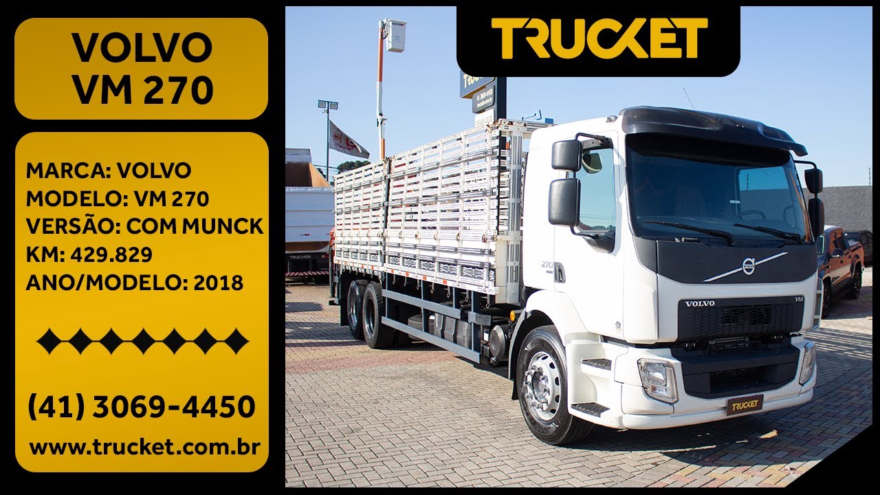 VOLVO VM 270 – 2018 – 6X2 – COM CARROCERIA E MUNCK 15.500 PKB 2011 ...