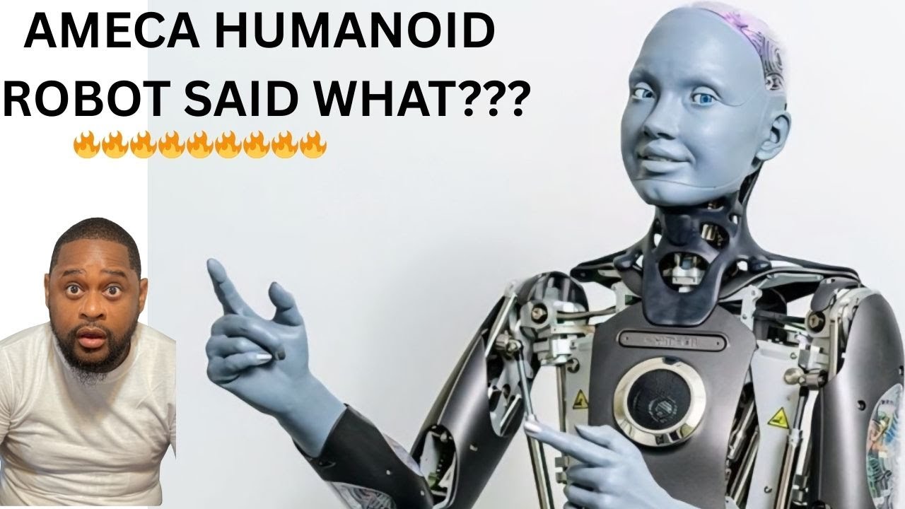 🤖 Ameca the Humanoid Robot Answers Creepy Questions — My Reaction ...