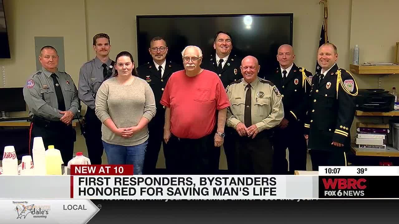 First responders, bystanders honored for saving man's life - YouTube