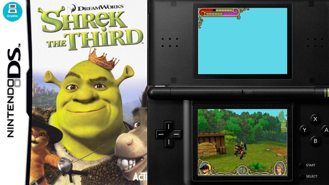 Shrek the Third DS - Gameplay on Drastic Emulator [No Commentary] - YouTube