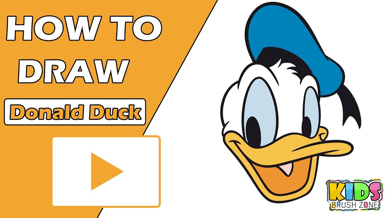 How to Draw Donald Duck (Step by Step Drawing Tutorial) !!! - YouTube
