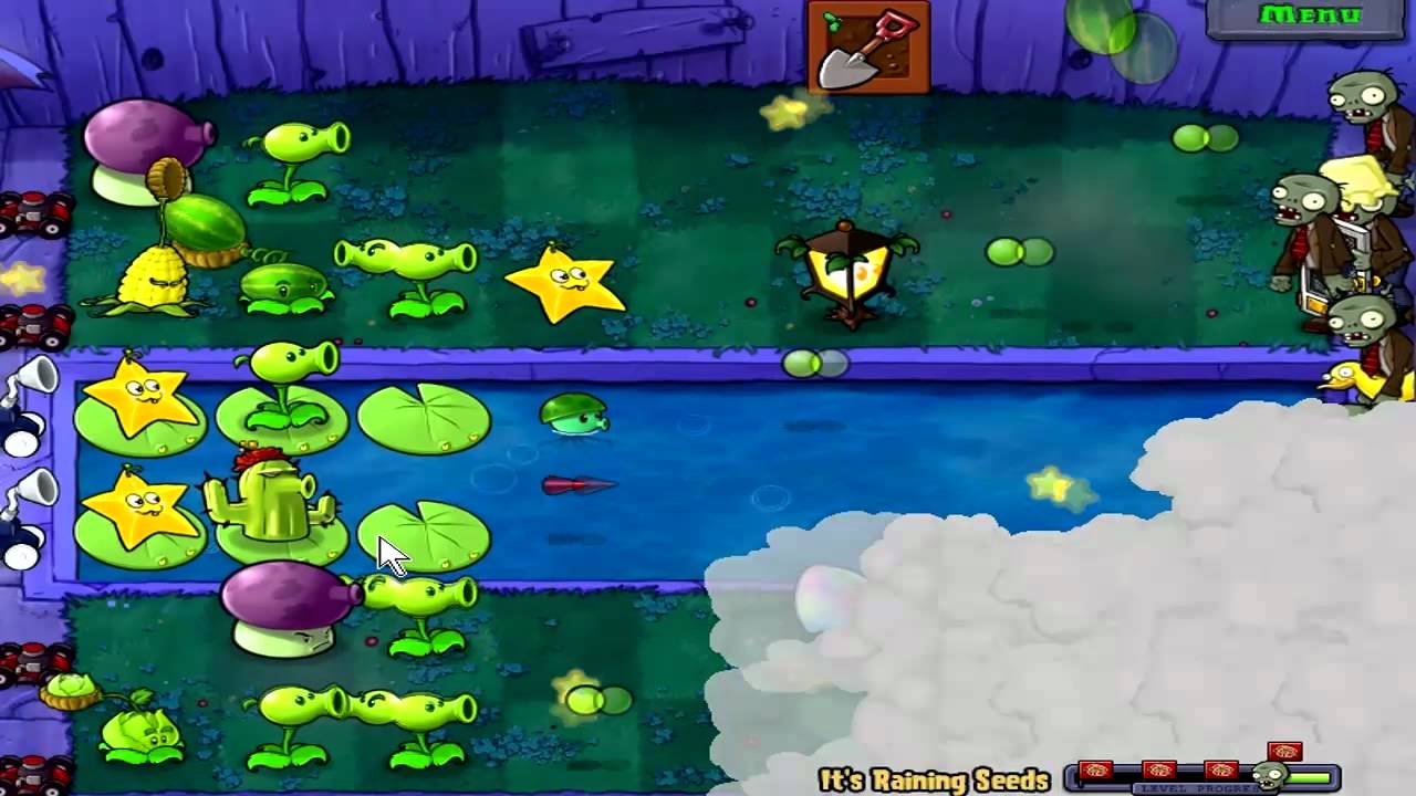 Plants vs. Zombies Mini-Games - It's Raining Seeds - YouTube