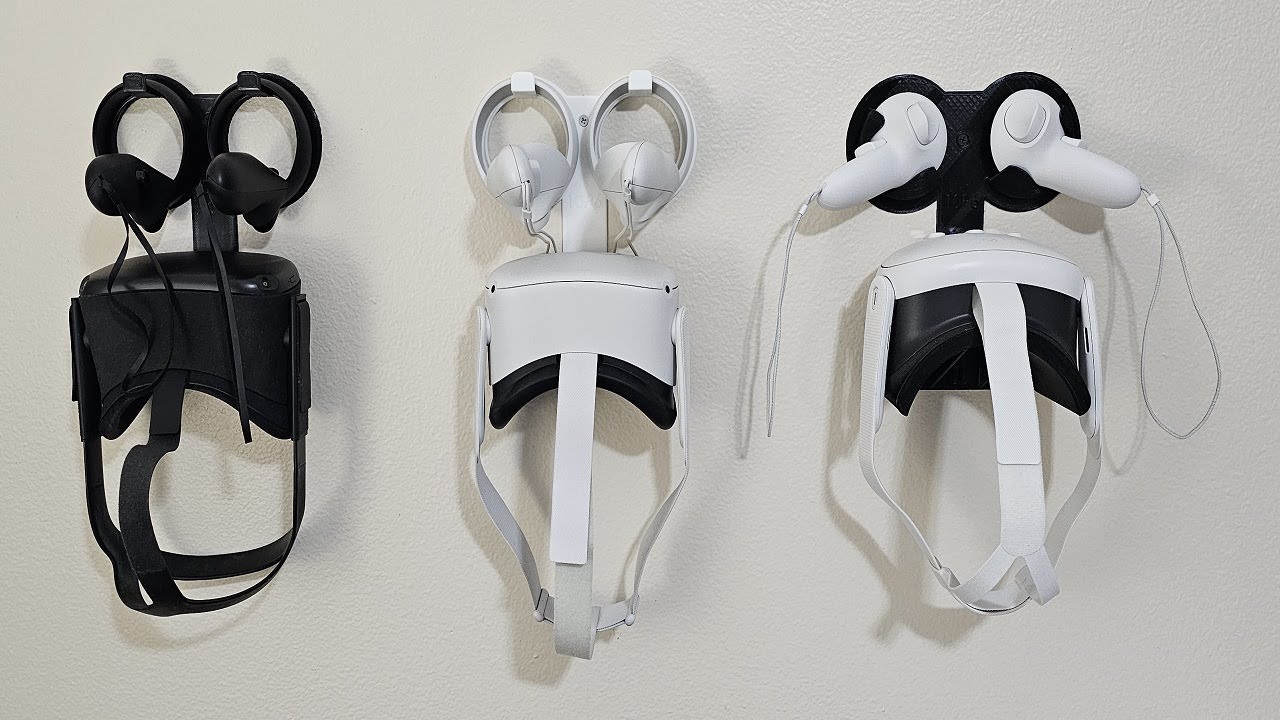 Quick 3D Design - Meta Quest 1, 2 and 3 Wall Mounts, and Free Download ...