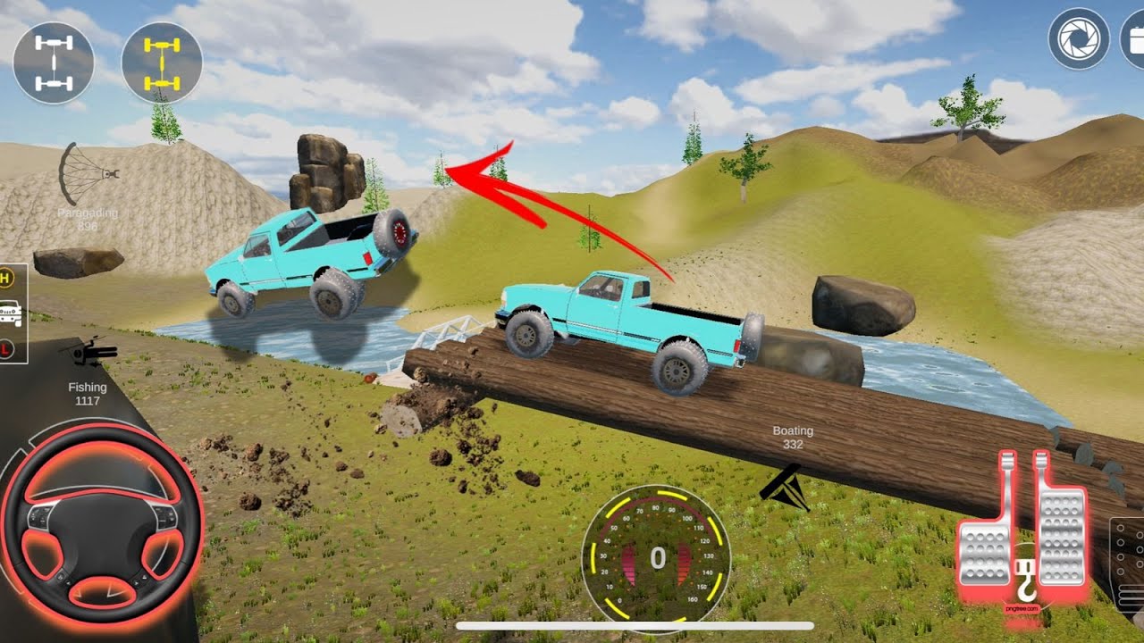 Offroad Jeep Drive Mud Furry Game Play # 3 || Car VS Truck in Mud ...