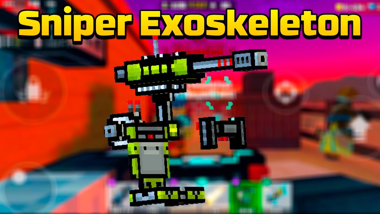 Sniper Exoskeleton Damage Test & Review - Pixel Gun 3D - YouTube