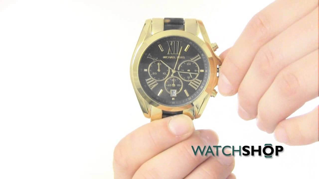 Michael Kors Ladies' Bradshaw Chronograph Watch(MK5696) - YouTube