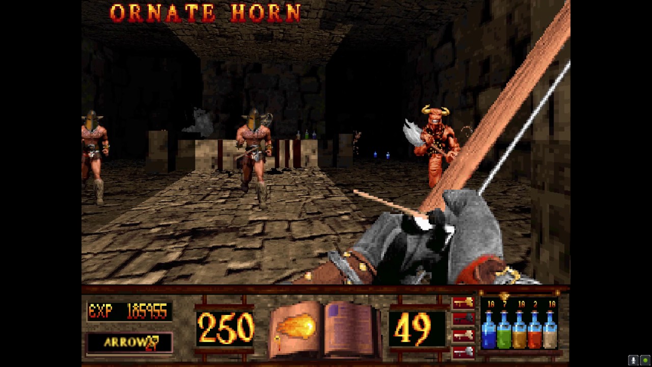 Witchaven II Blood Vengeance (DOSBox) - Level 15 Lungs of Hell ...