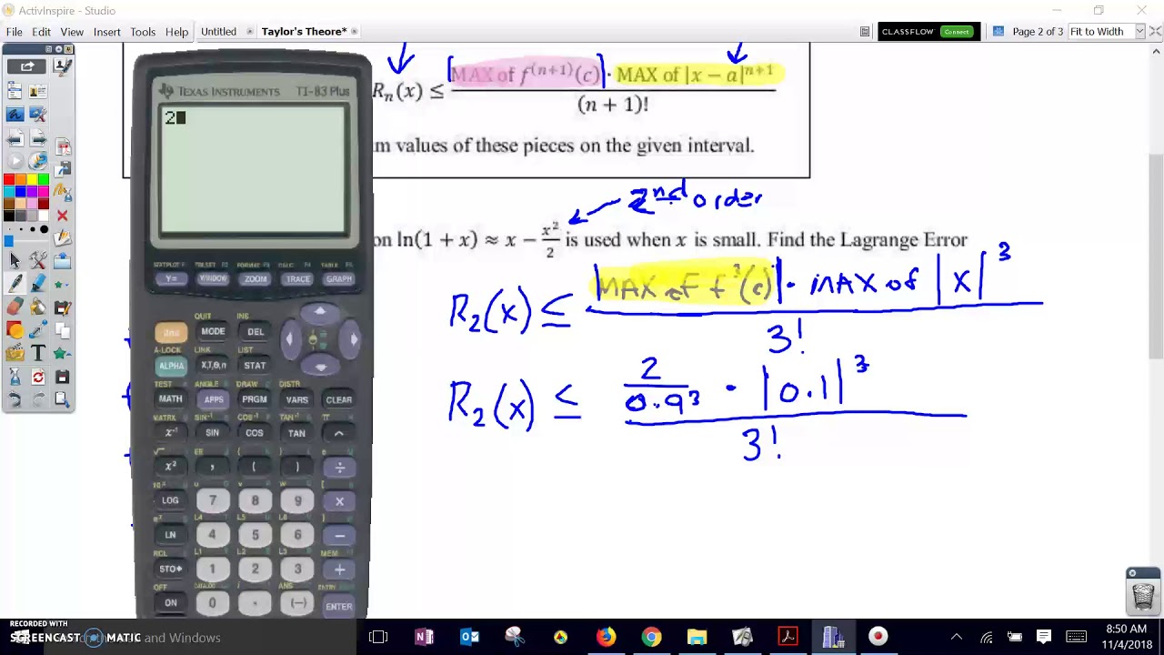 Taylor's Theorem with Remainder- Examples 1 and 2 - YouTube
