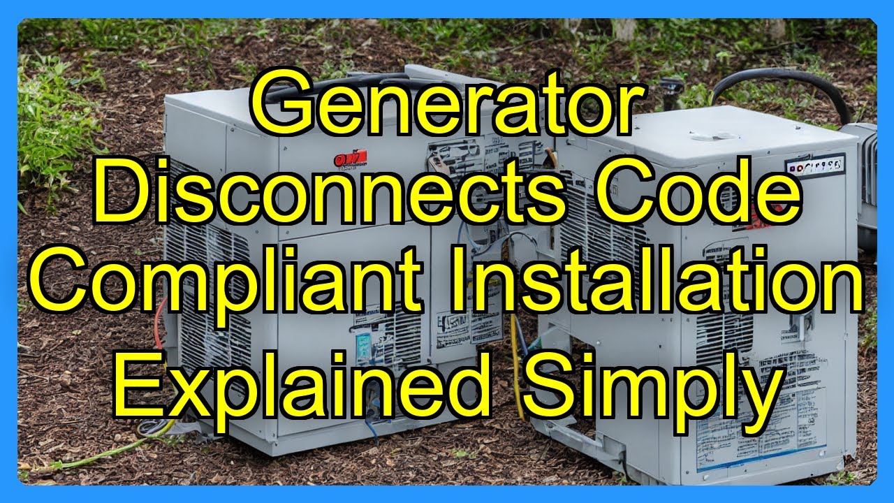 Generator Disconnects Code Compliant Installation Explained Simply ...