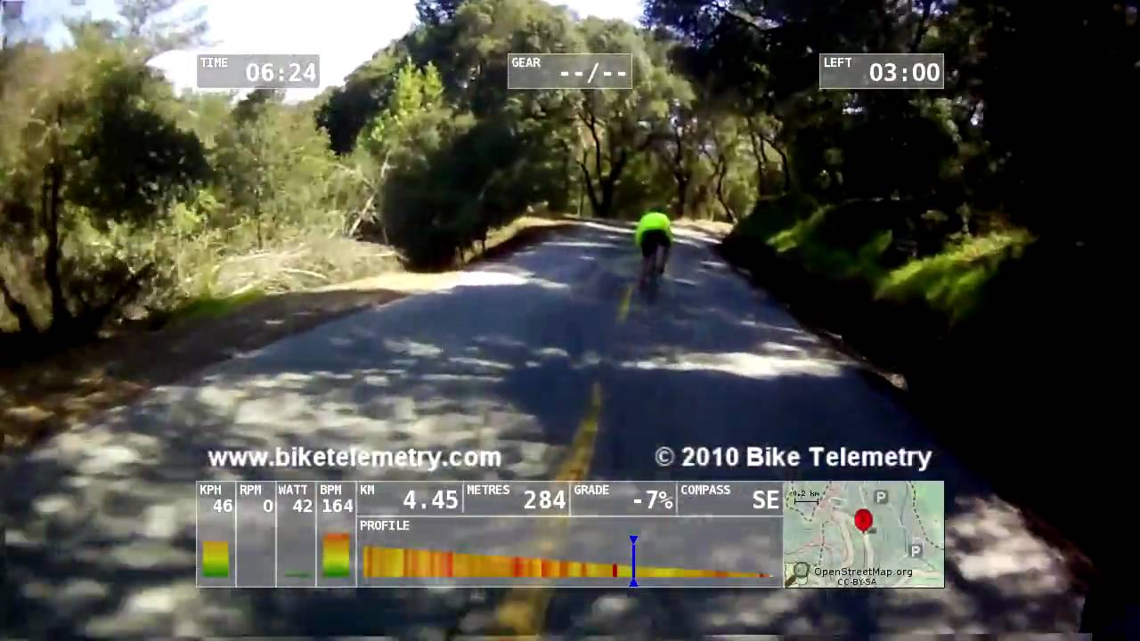 Descent of Kings Mountain Road with Bike Telemetry Pro - YouTube