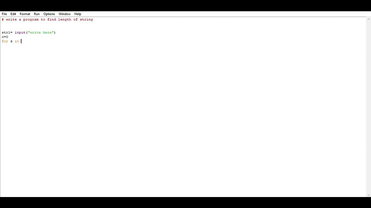 Finding String Length Using Python Youtube