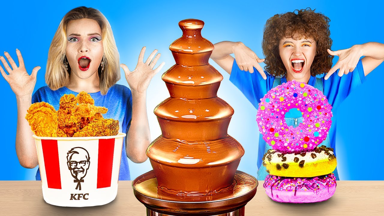 Défi De La Fontaine De Chocolat / Tout Essayer Avec Du Chocolat - YouTube