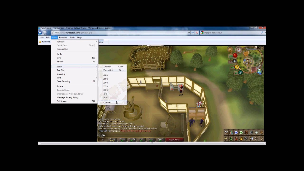 How to adjust your RuneScape resizable game screen size - YouTube