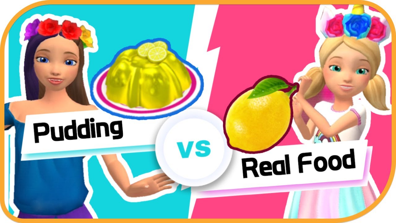 🍋Pudding Vs Real Food | Barbie Dreamhouse Adventures 791 | Budge ...