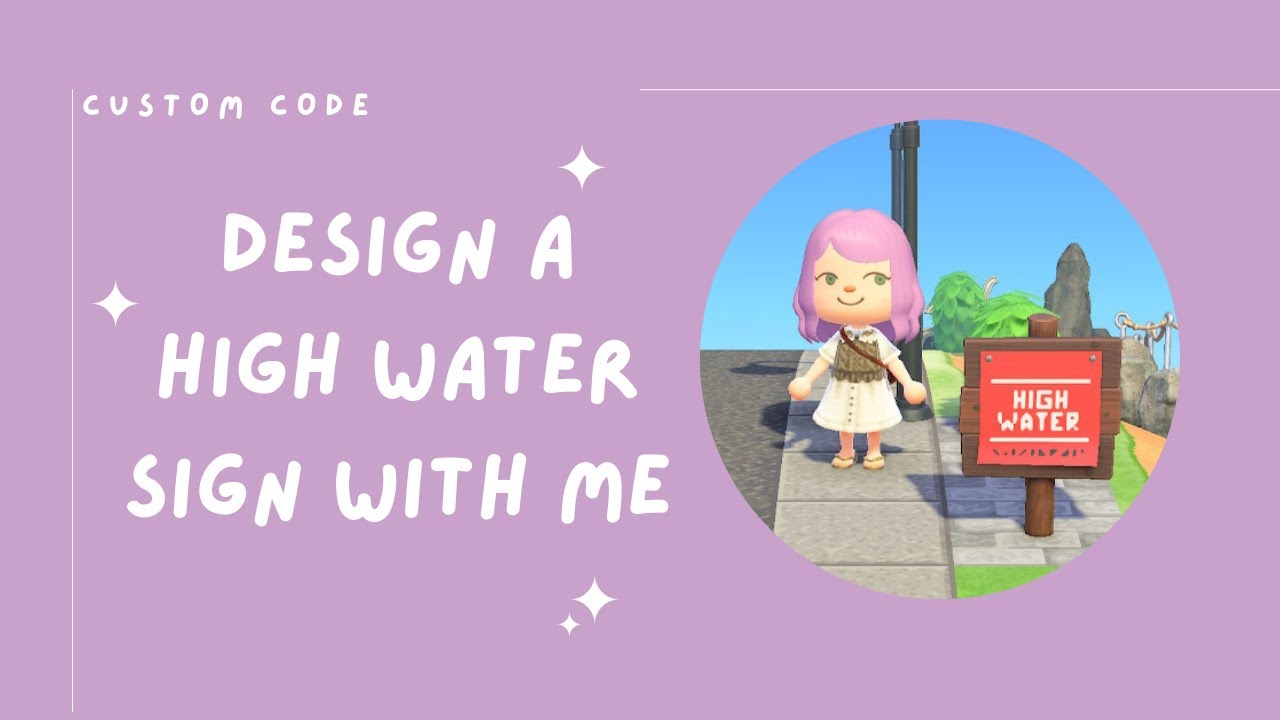 Creating a High Water Warning Sign! 🌊🚧 | ACNH Custom Design + MA Code ...