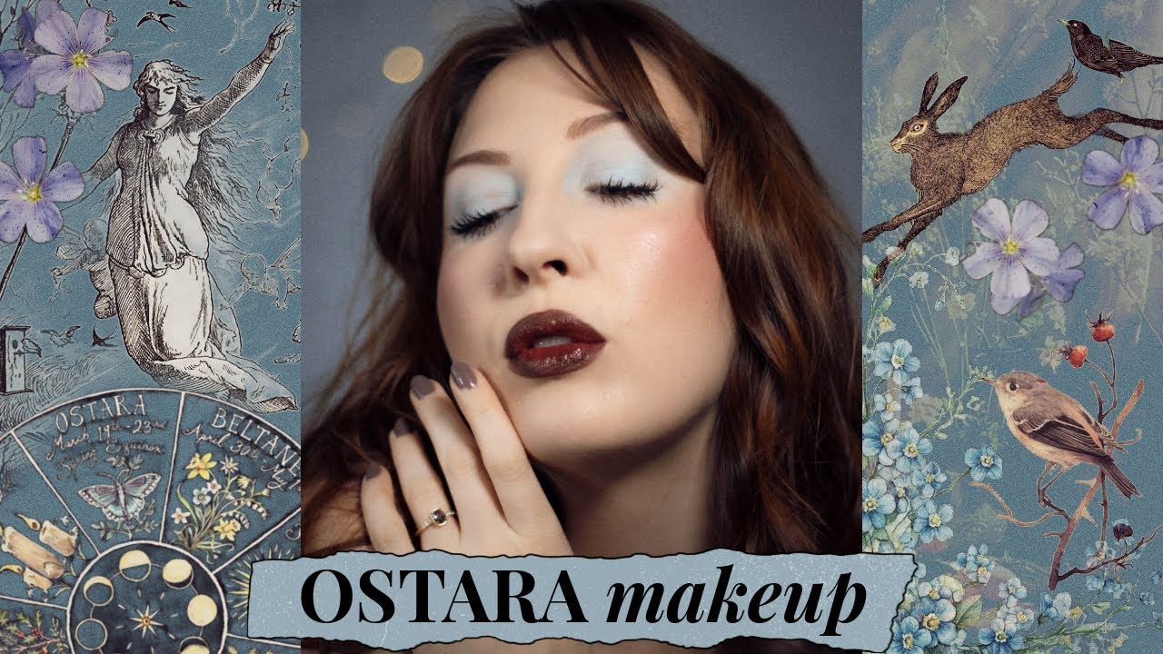 Ostara/Spring Equinox Makeup | Soft Spring Eyes & Vampy Lips - YouTube