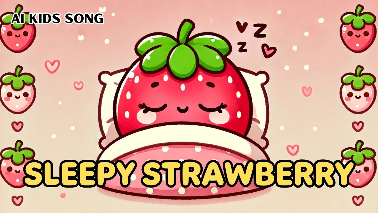 【AI KIDS SONG】SLEEPY STRAWBERRY (3 HOURS) | SLEEP SONG - YouTube