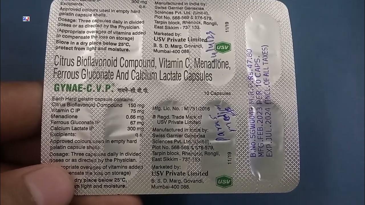 Gynae C.V.P Capsule | Gynae CVP Capsule Uses Side effects Benefits Dosage Review in Hindi ...