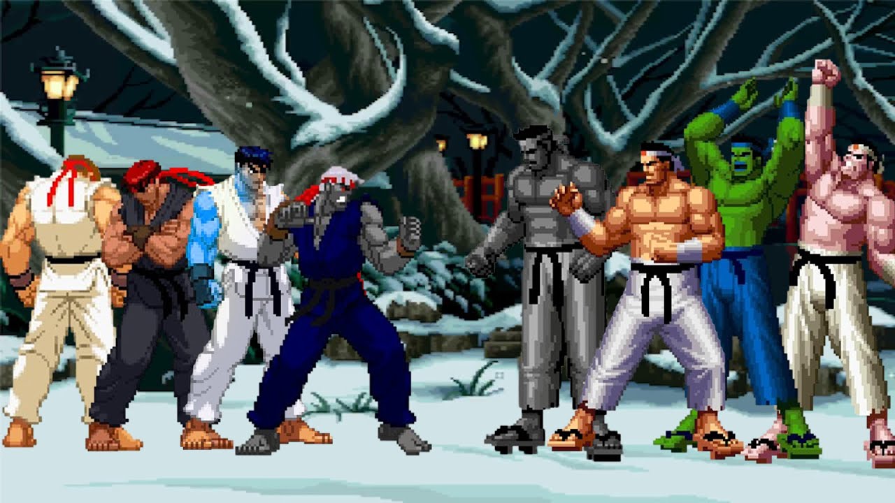 [KOF Mugen] Ryu Team vs Goro Daimon Team - YouTube