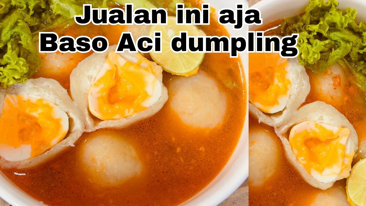 CARA MEMBUAT CILOK ISI DUMPLING , BASO ACI ISI DUMPLING - YouTube