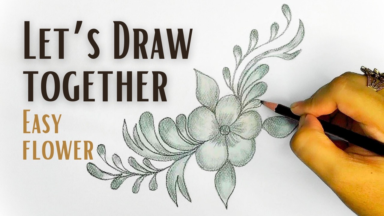 Draw Easy & Stunning Wildflower for Beginners | DIY Tutorial v41 - YouTube