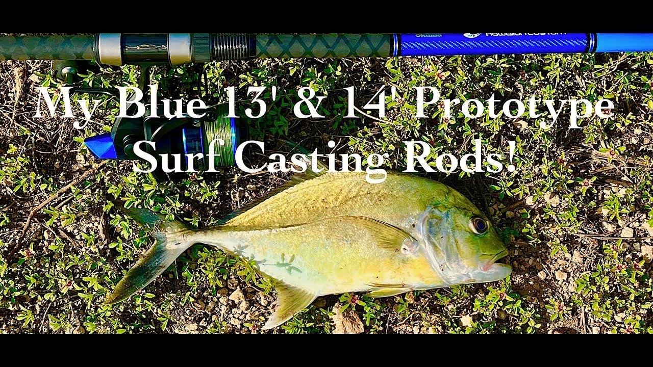 My Blue 13' & 14' Prototype HCS Custom Surf Rods! - YouTube