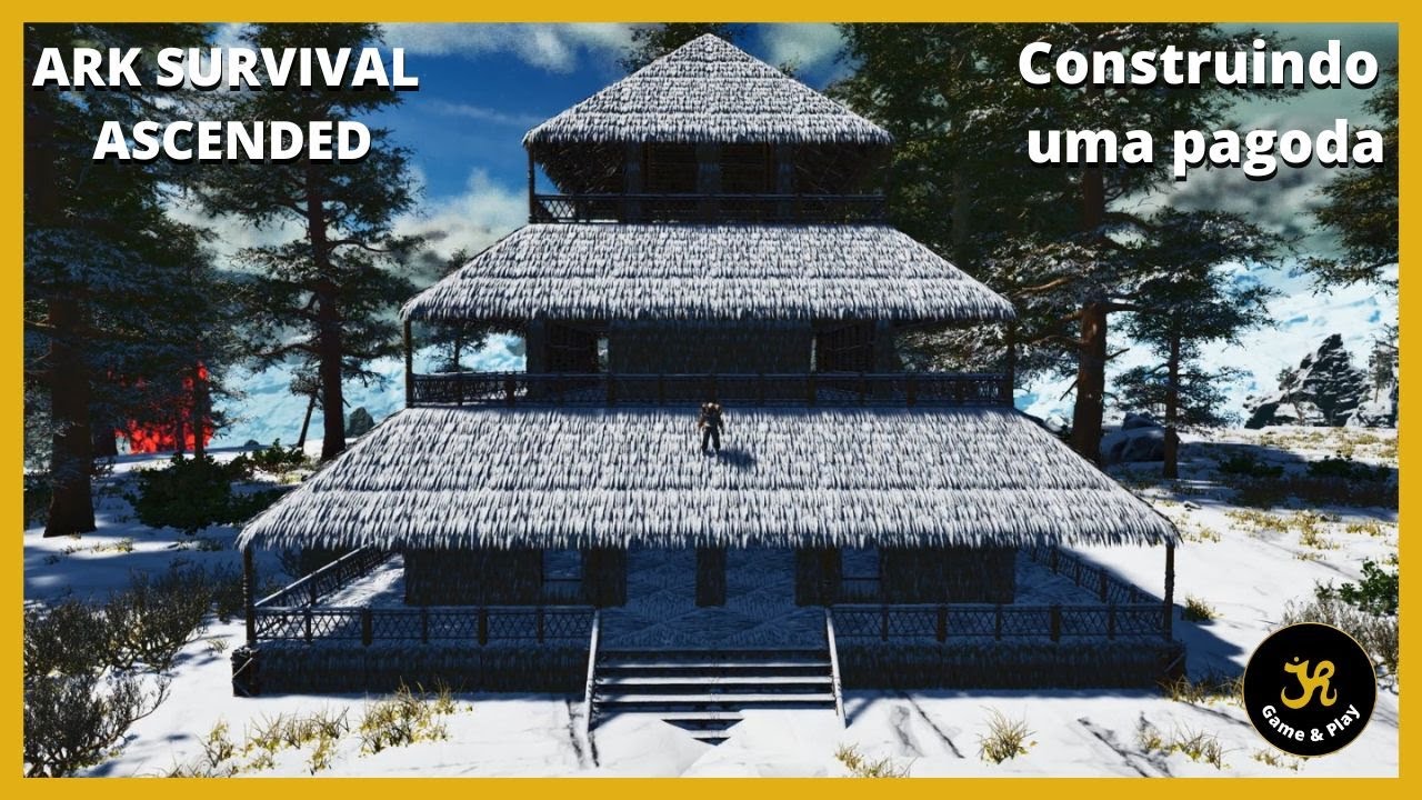 ARK SURVIVAL ASCENDED, Como fazer uma construção ORIENTAL - Construindo ...