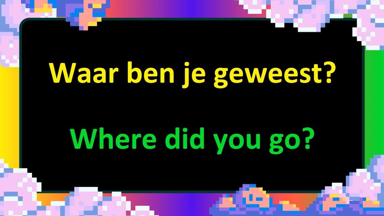 Learn 300+ Basic Dutch PAST Tense Questions for Fluent Conversations ...