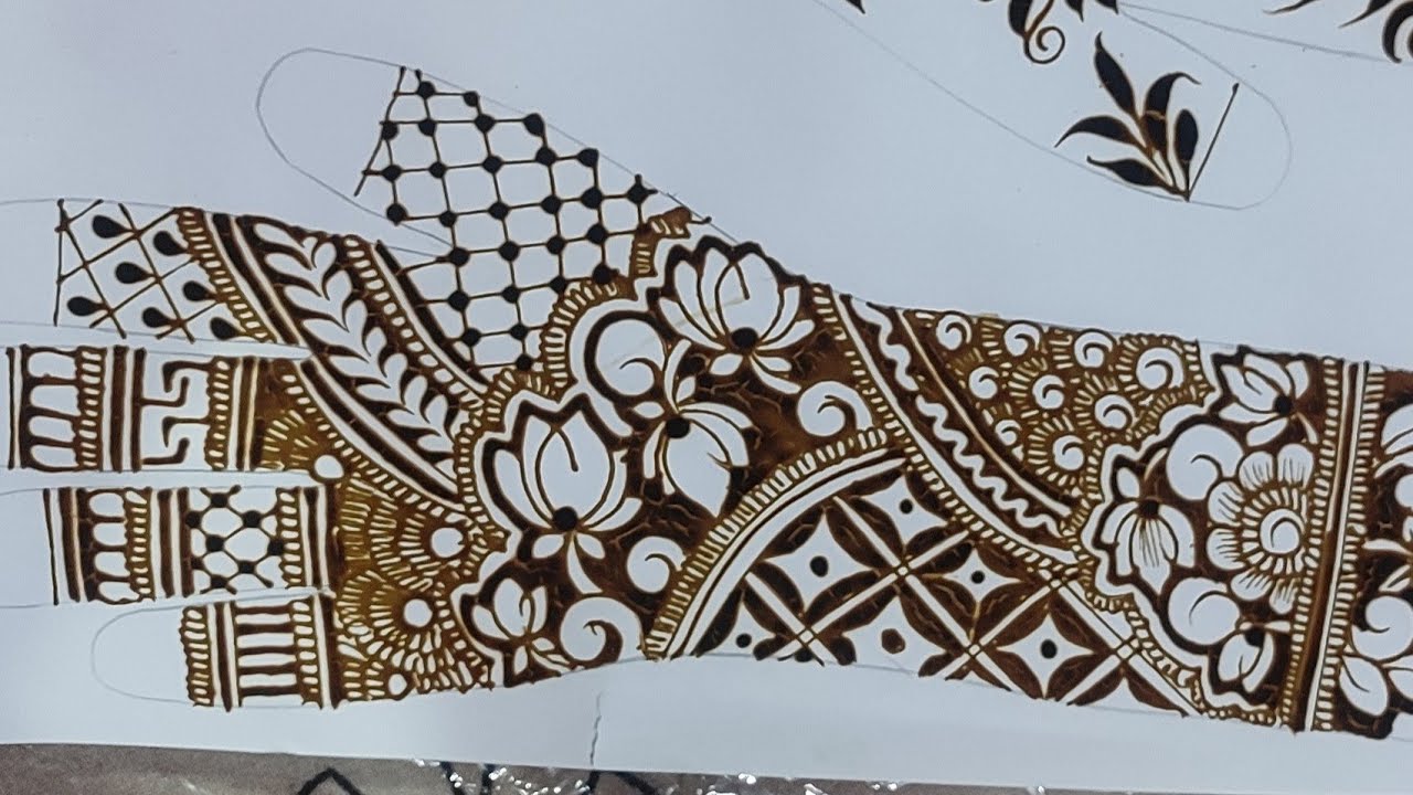 gulf hand mehndi design/ cut work mehndi design ( @heena mehndi@rt ...