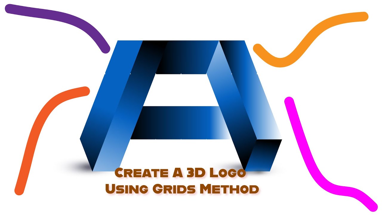 Create A 3D Logo Using Grids Method#illustratortutorial - YouTube
