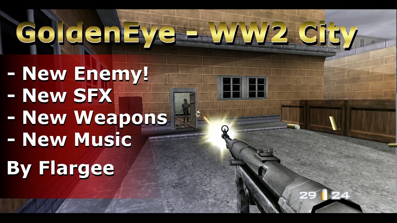 GoldenEye 007 N64 - WW2 City - 00 Agent (Custom level) - YouTube