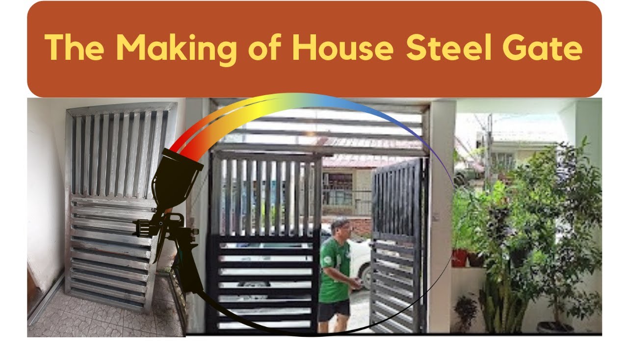 The Making of House Steel Gate. 😎 ️📐 ️ #youtube #funny #hotwork #skills ...