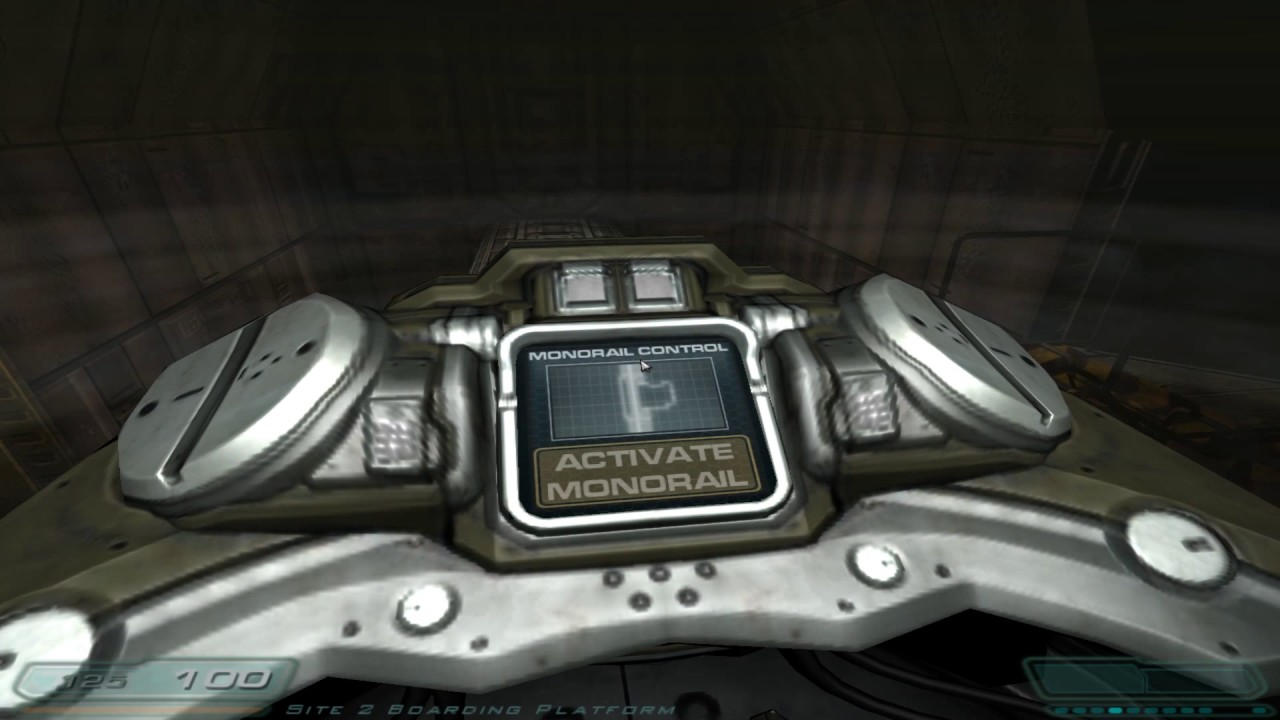 Doom 3 - Mission 14, Monorail - YouTube